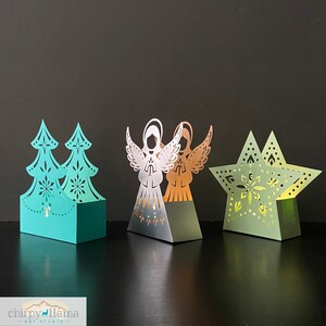3D Christmas Holiday Luminary Bundle , Christmas Luminary Lantern ...