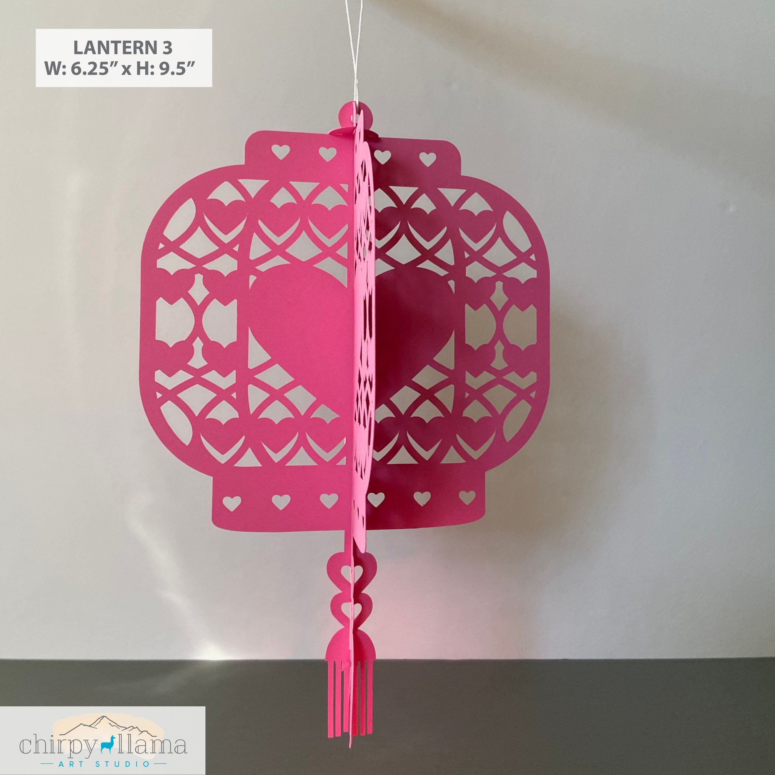 3D Valentine Hanging Lantern Valentine Day Decor Template 3D - Etsy