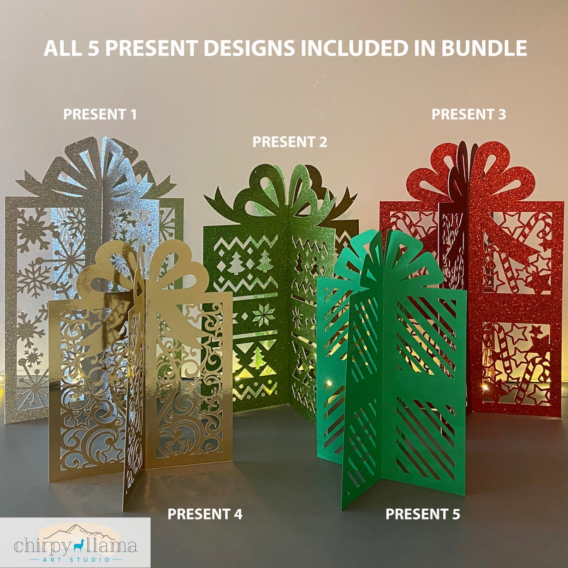 3D Christmas Present Bundle Christmas Present Centerpiece - Etsy