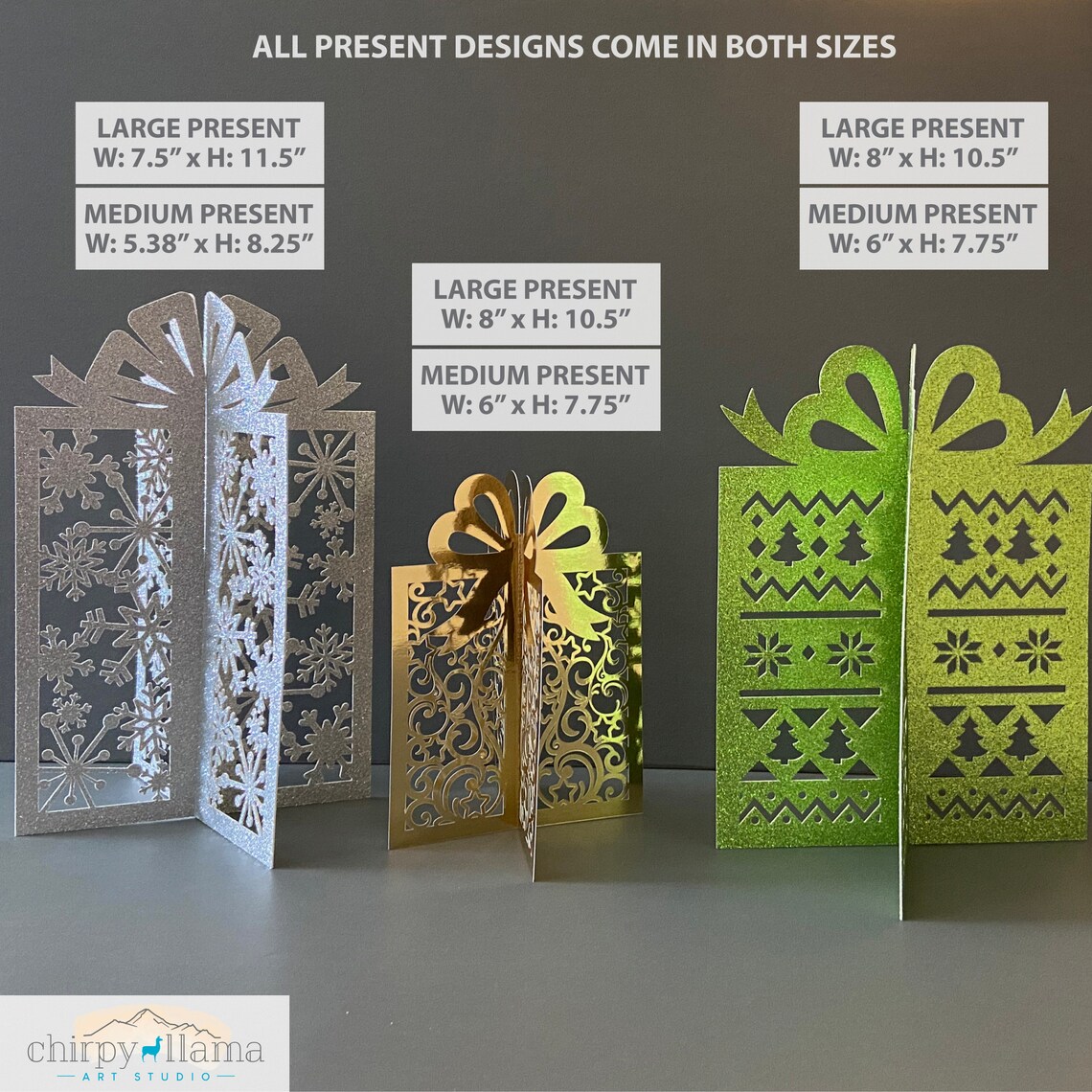 3D Christmas Present Bundle Christmas Present Centerpiece - Etsy