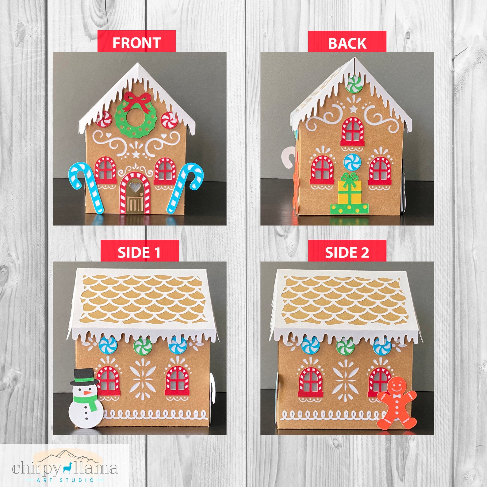 3D Gingerbread House merry Christmas Decor Winter Wonderland - Etsy