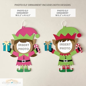 Christmas Photo Elf Ornament ,christmas Decor, Elf Frame Paper Photo ...