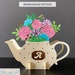 3D Tea Pot With Flowers Mother's Day Pop Up, Centerpiece, Tea Party ...