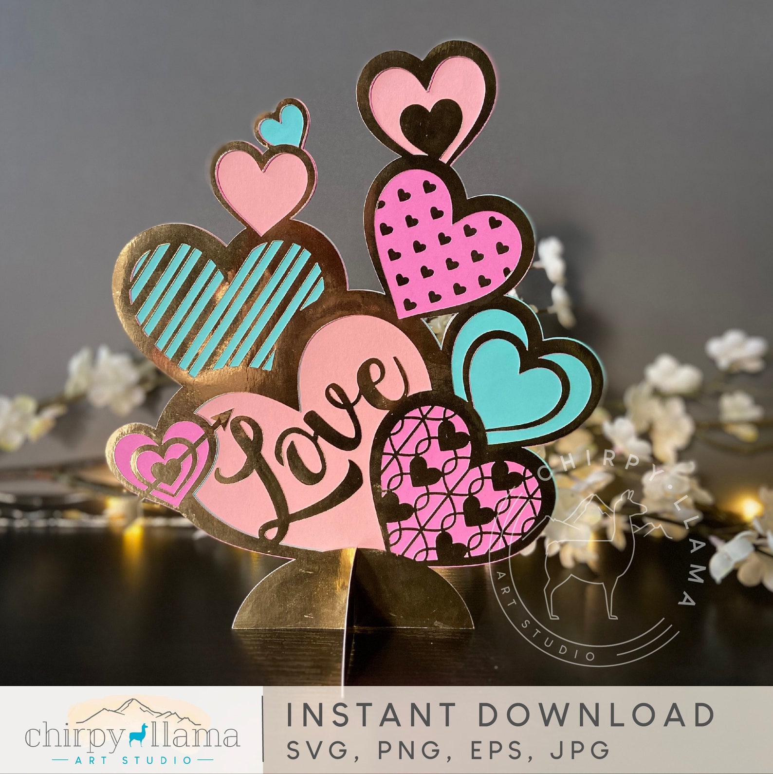 3D Valentine Heart Centerpiece Table Centerpiece Decor - Etsy