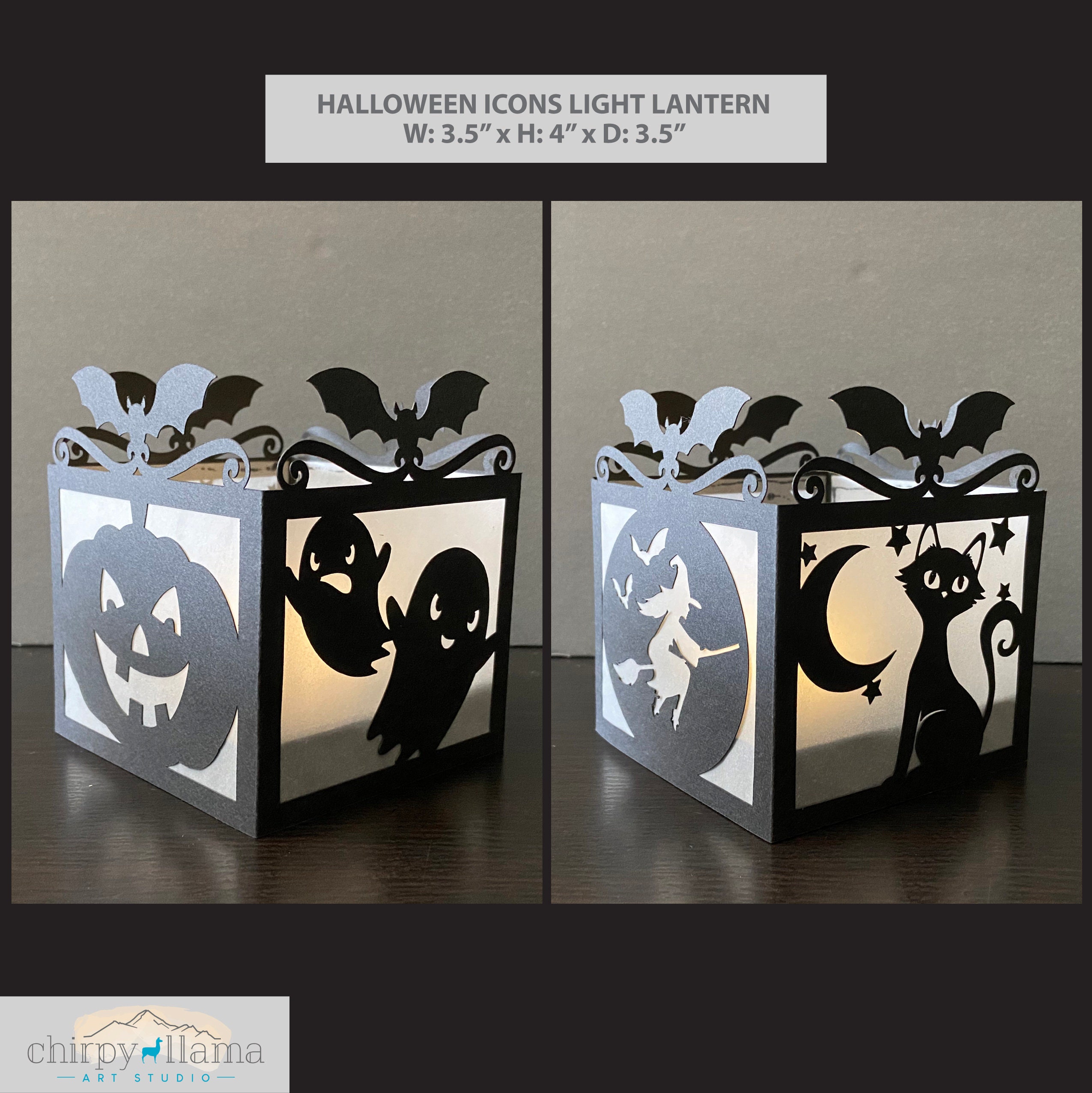 3D Halloween Light Lantern Bundle Set, Halloween Decoration, Spooky ...