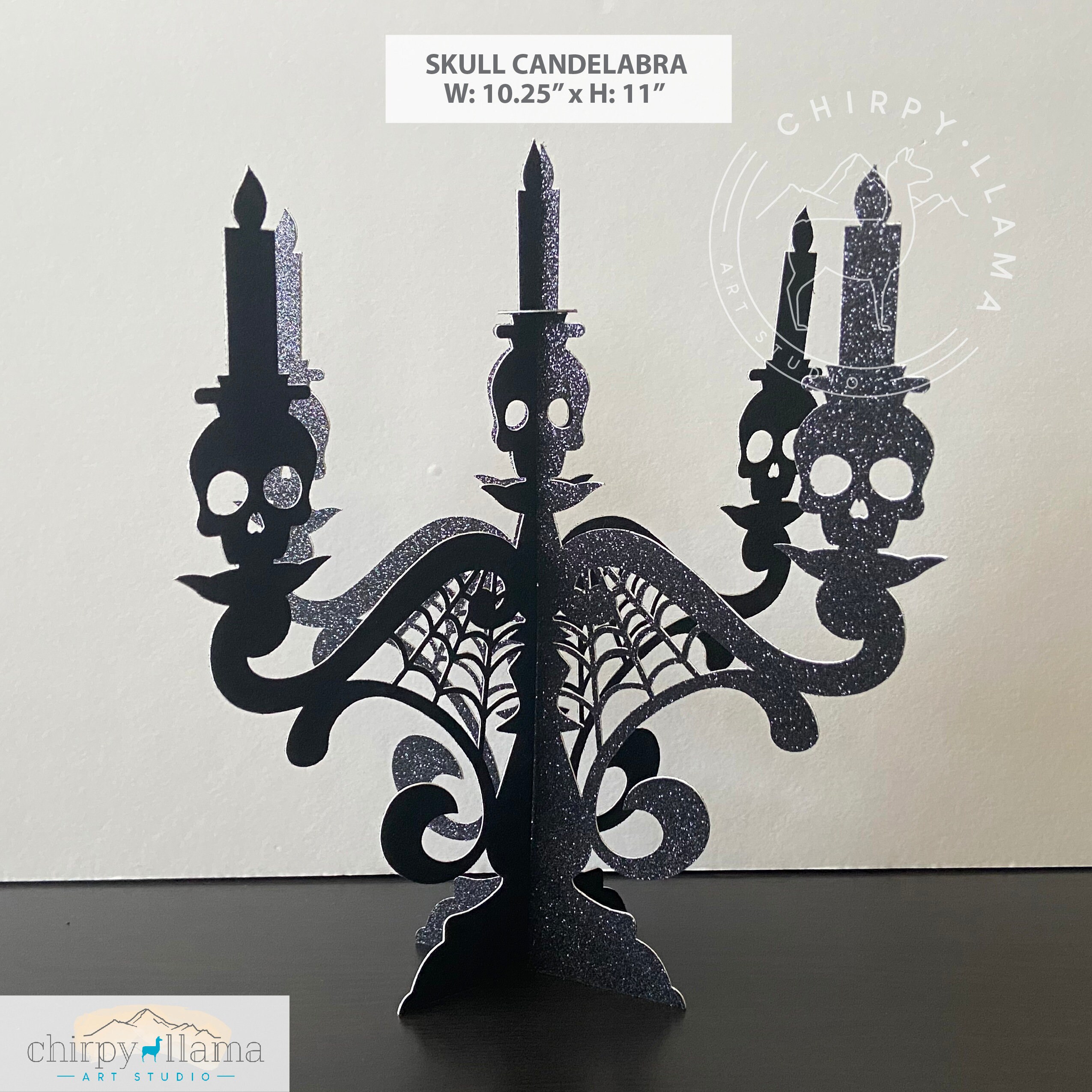 3D Halloween Candelabra, Skull Candelabra Decoration, Bat Candelabra ...