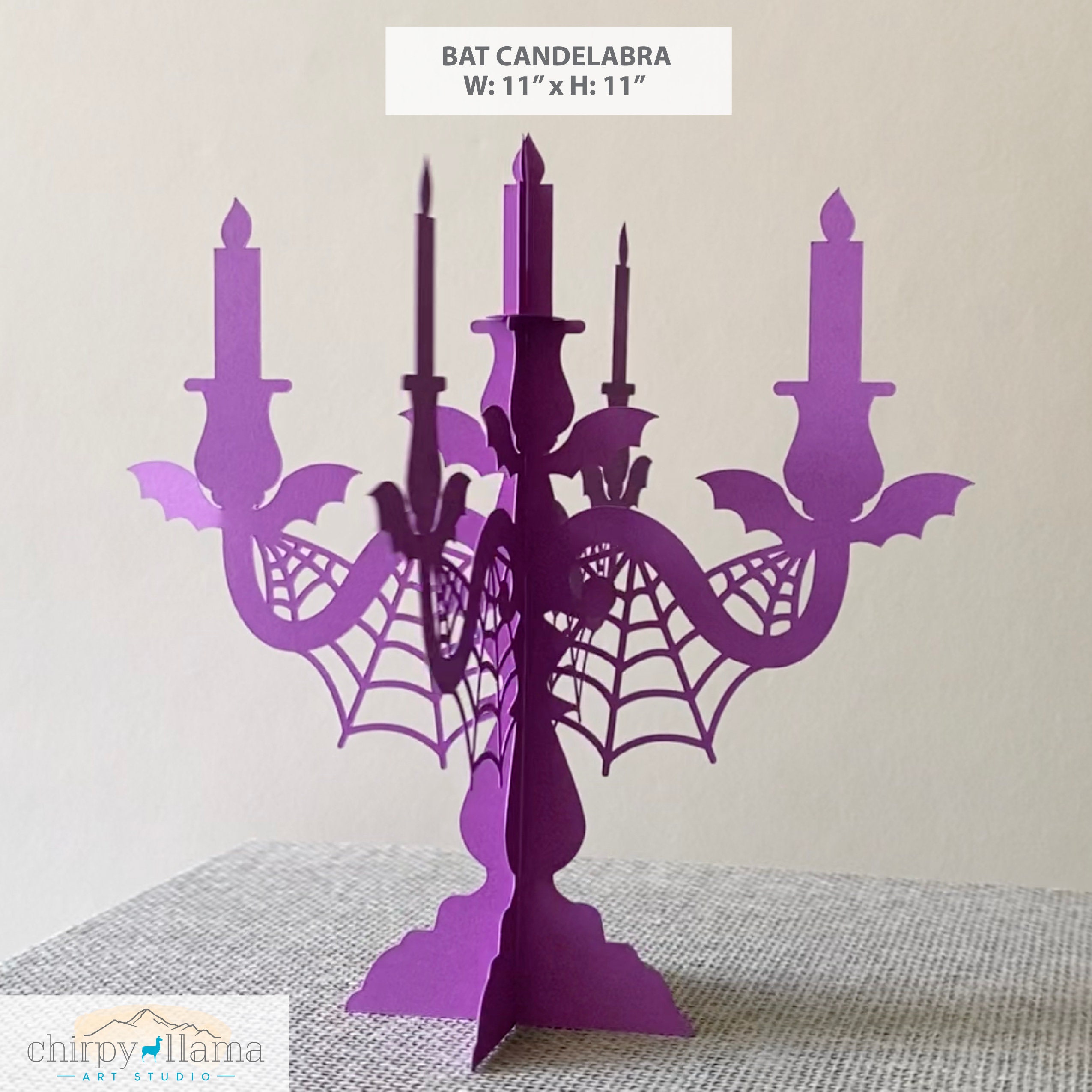 3D Halloween Candelabra Skull Candelabra Decoration Bat - Etsy