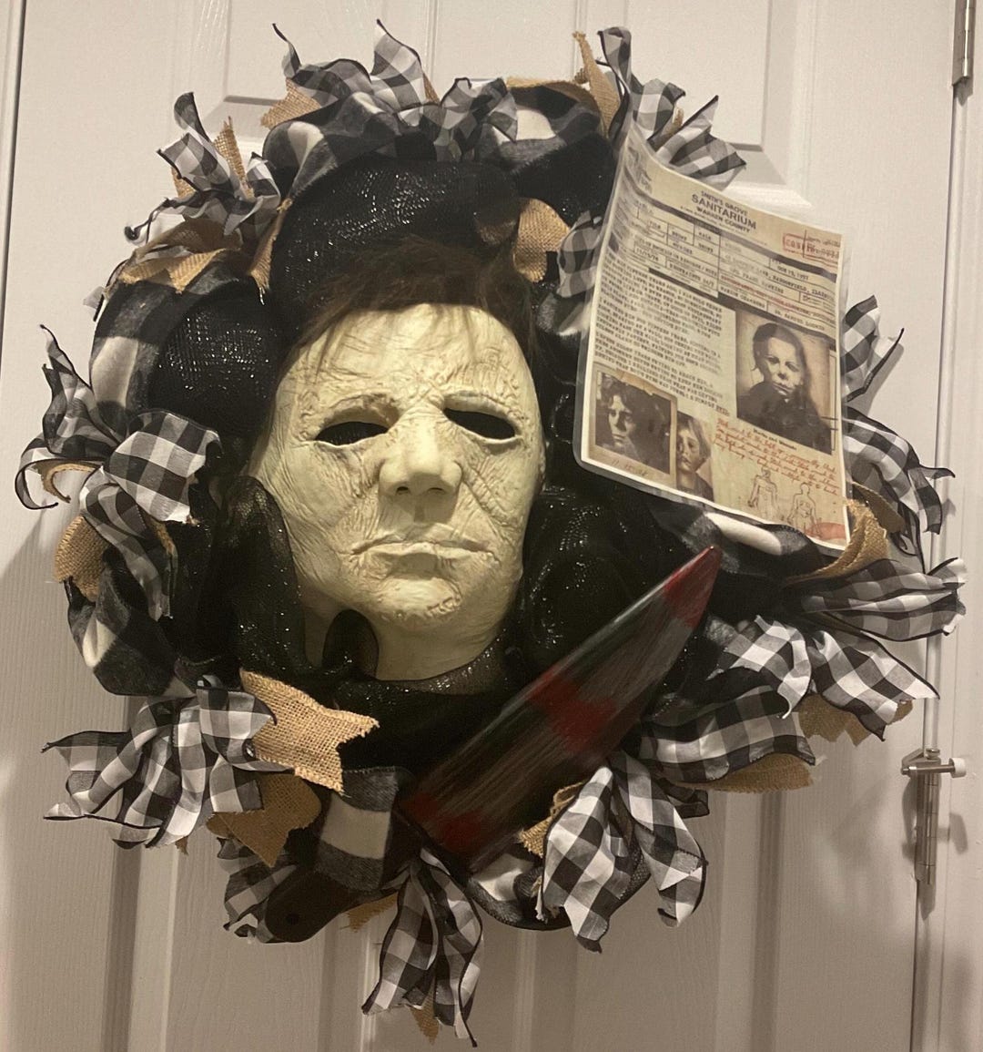 Horror Wreath, Michael Myers, Halloween Wreath, Scary - Etsy