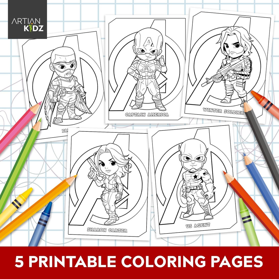 Chibi Superhero Coloring Pages / Downloadable Coloring Pages ...