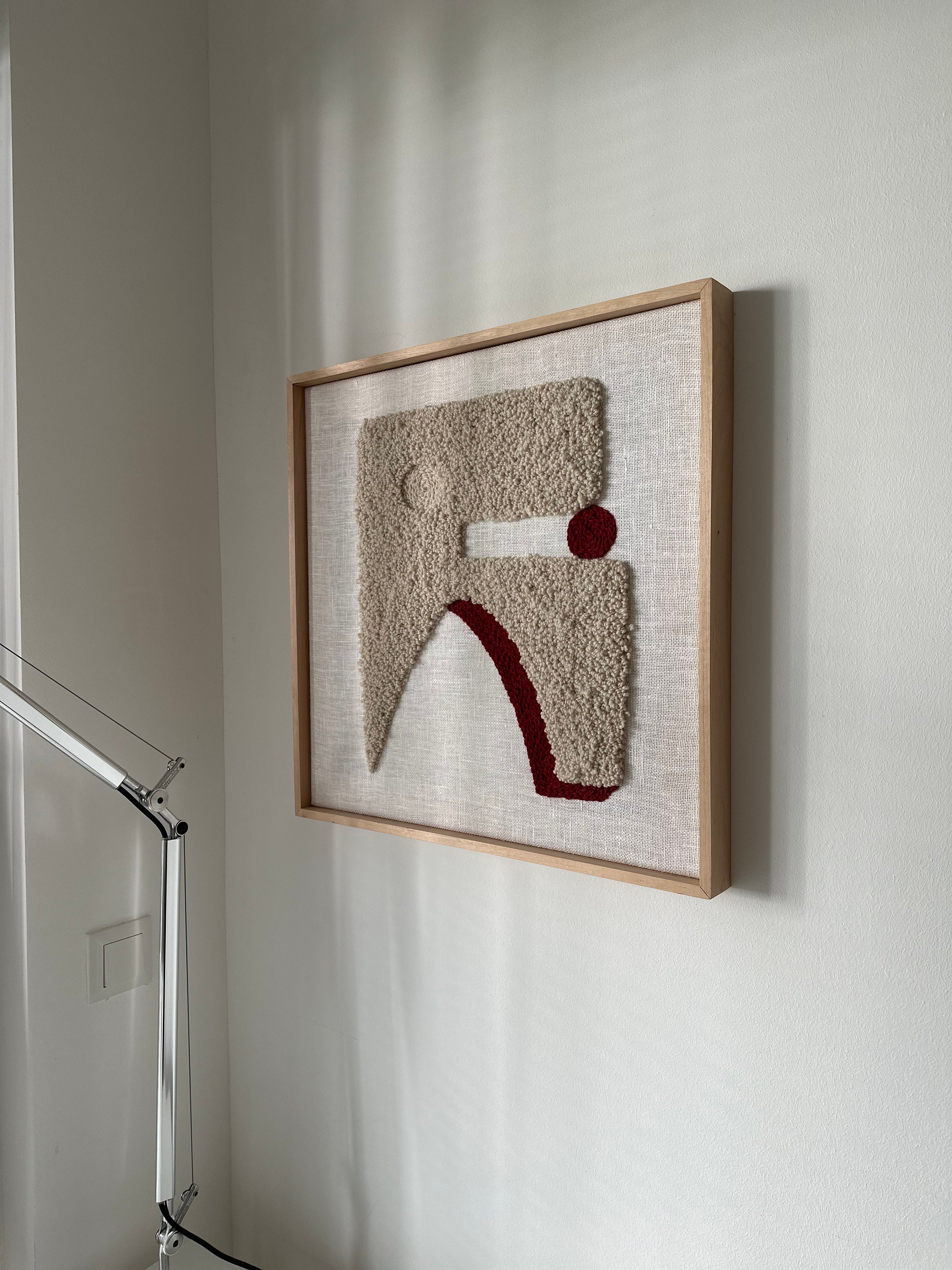 DUO FRAMED DIPTYCH /modern Textile Wall Art Decor /neutral Hand/tufted ...