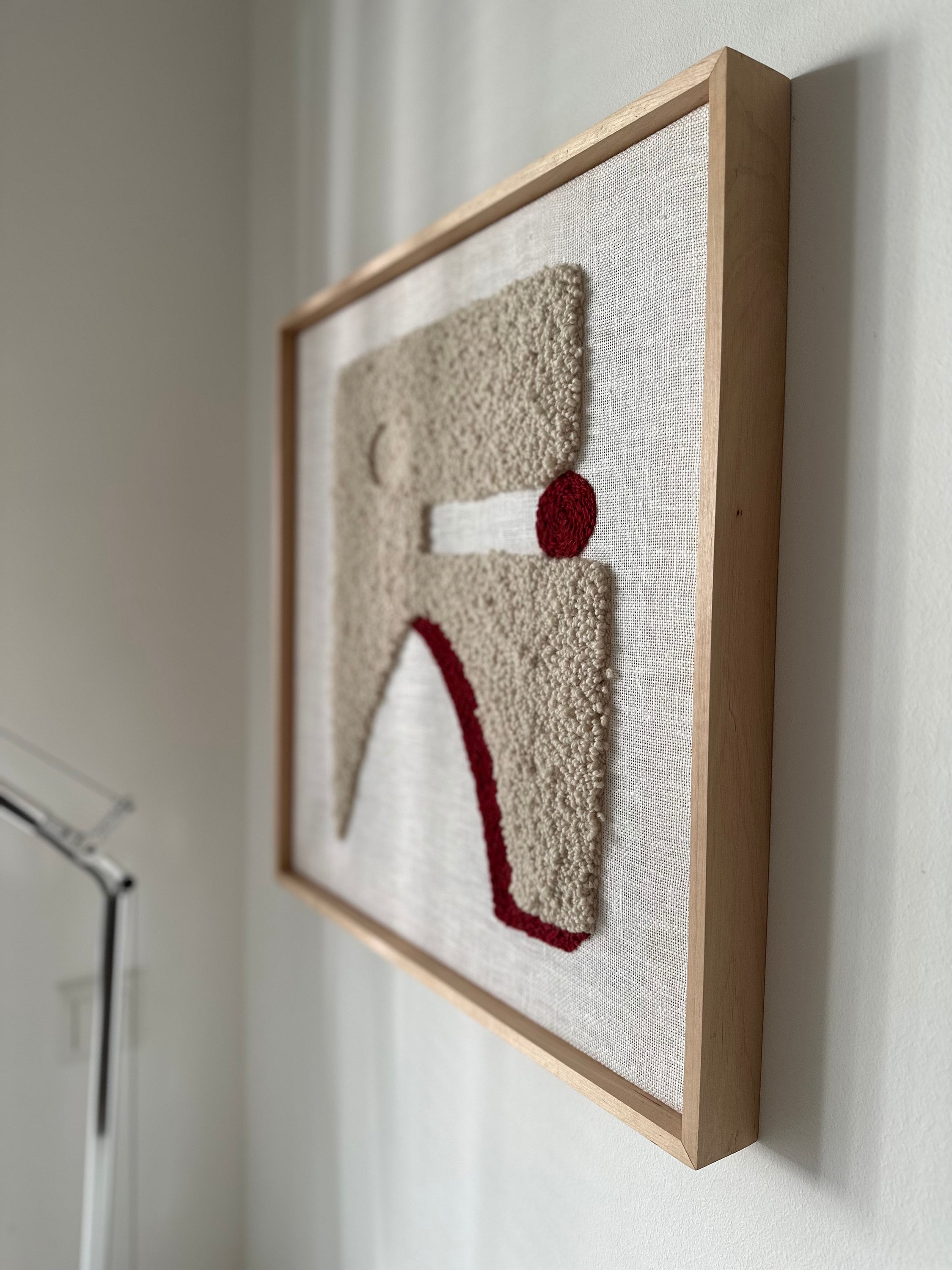 DUO FRAMED DIPTYCH /modern Textile Wall Art Decor /neutral Hand/tufted ...