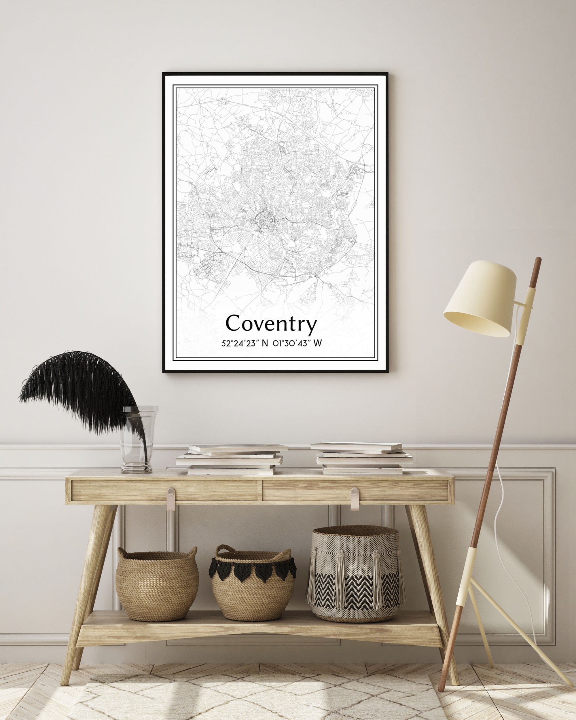 Coventry City Map, England City Map, United Kingdom, Britain, North ...