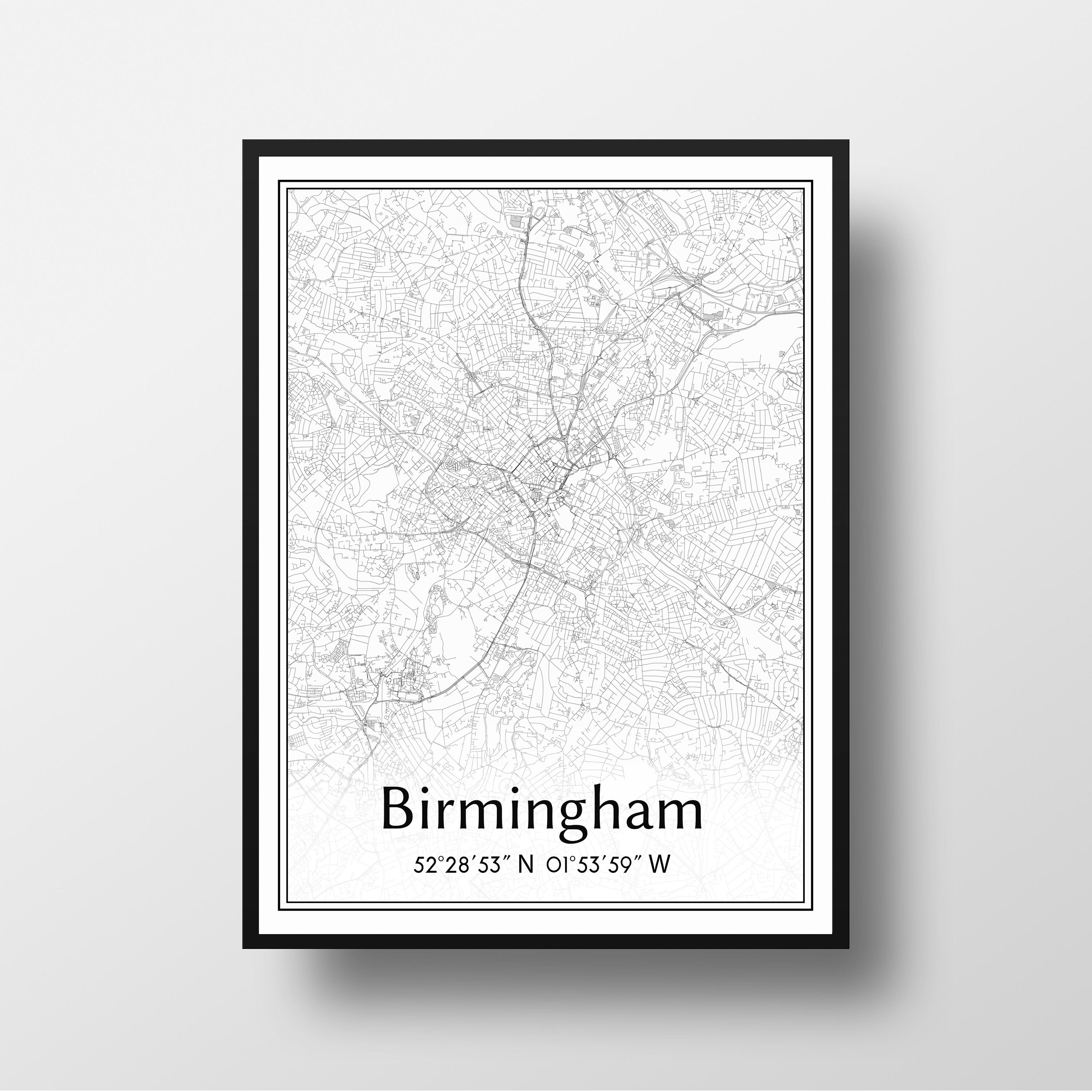 Birmingham City Map, England City Map, United Kingdom, Britain, North ...