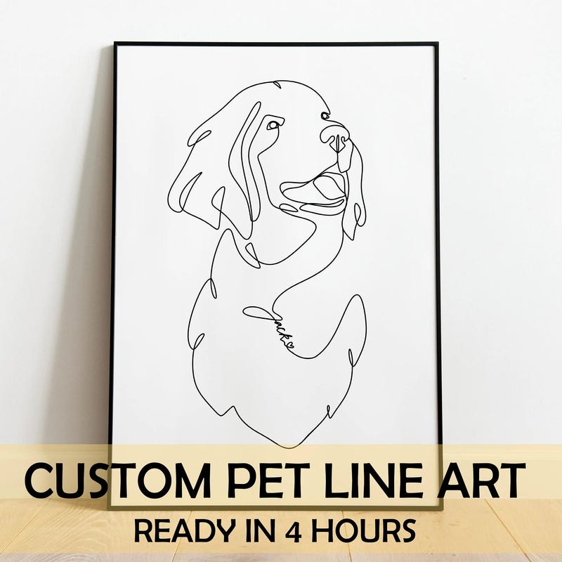 Pet Line Drawing - Etsy