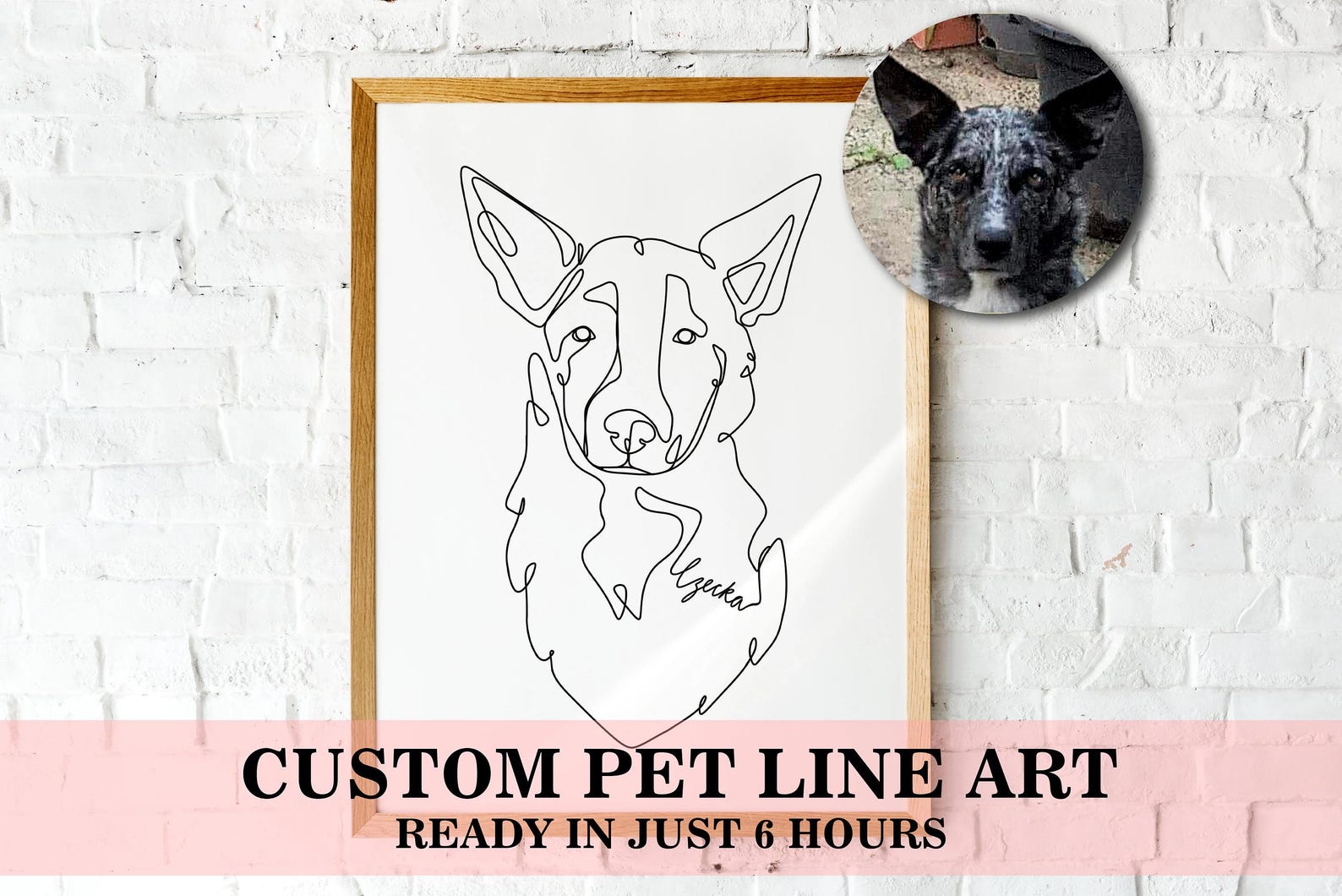 Custom One Line Dog, Pet Portrait, Dog Line Art, Continuous Line ...