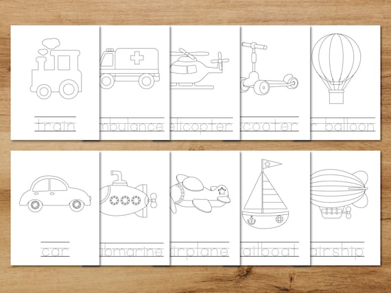10 Things You Ride Coloring and Tracing Printable Worksheet - Etsy