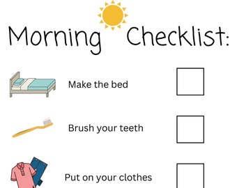 Morning Checklist for Muslim Kids - Etsy