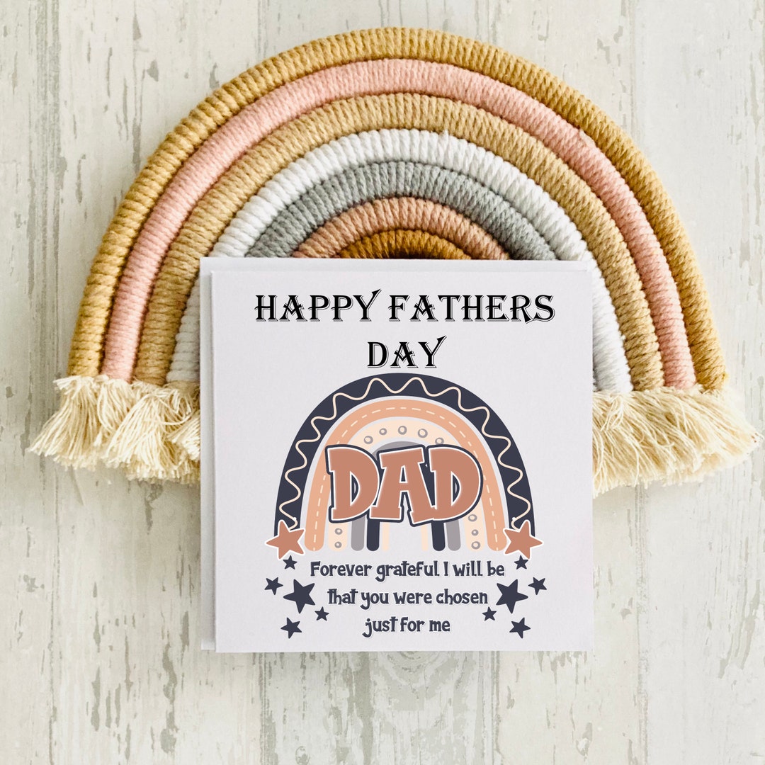 Personalised Fathers Day Rainbow Card. Daddy, Grandad, Grandpa, Gramps ...