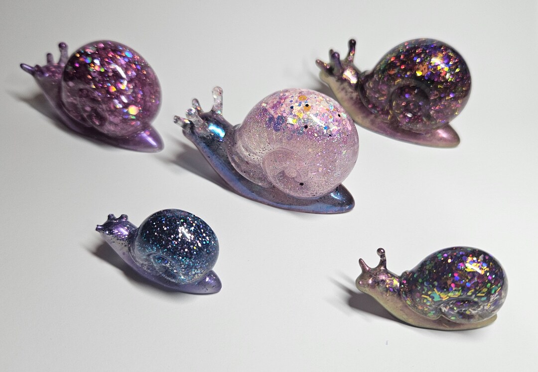 Resin Snail Family, Cute Snails, Decorative Snail. 1 Small and 1 Large ...