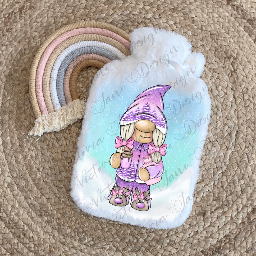Personalized Purple Gonk Hot Water Bottle, Reindeer Slippers, Hot ...