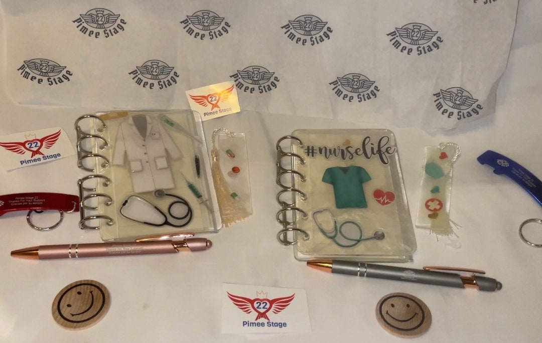 Medical Notebook Cover and Bookmark Resin: - Etsy