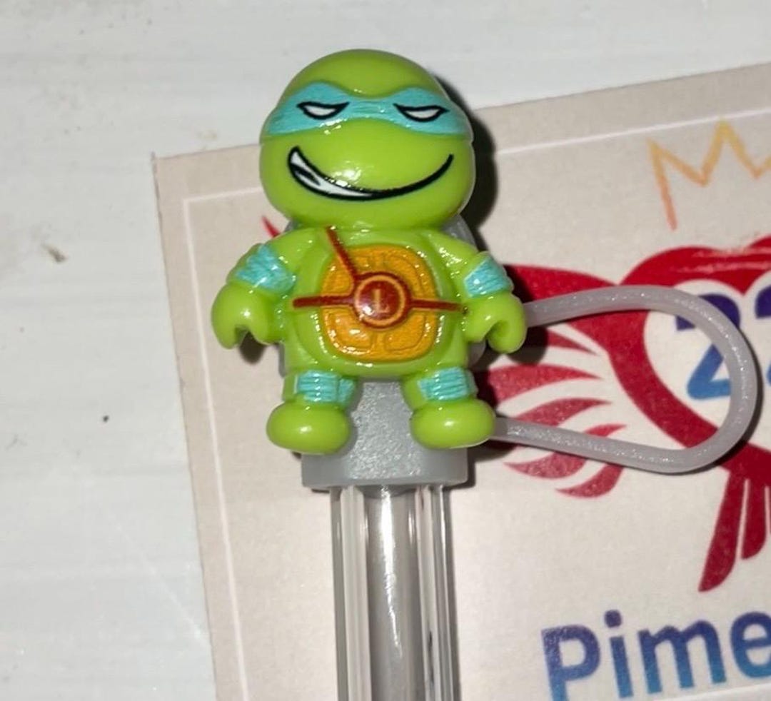 Straw Topper With Lid (ninja Turtle) - Etsy
