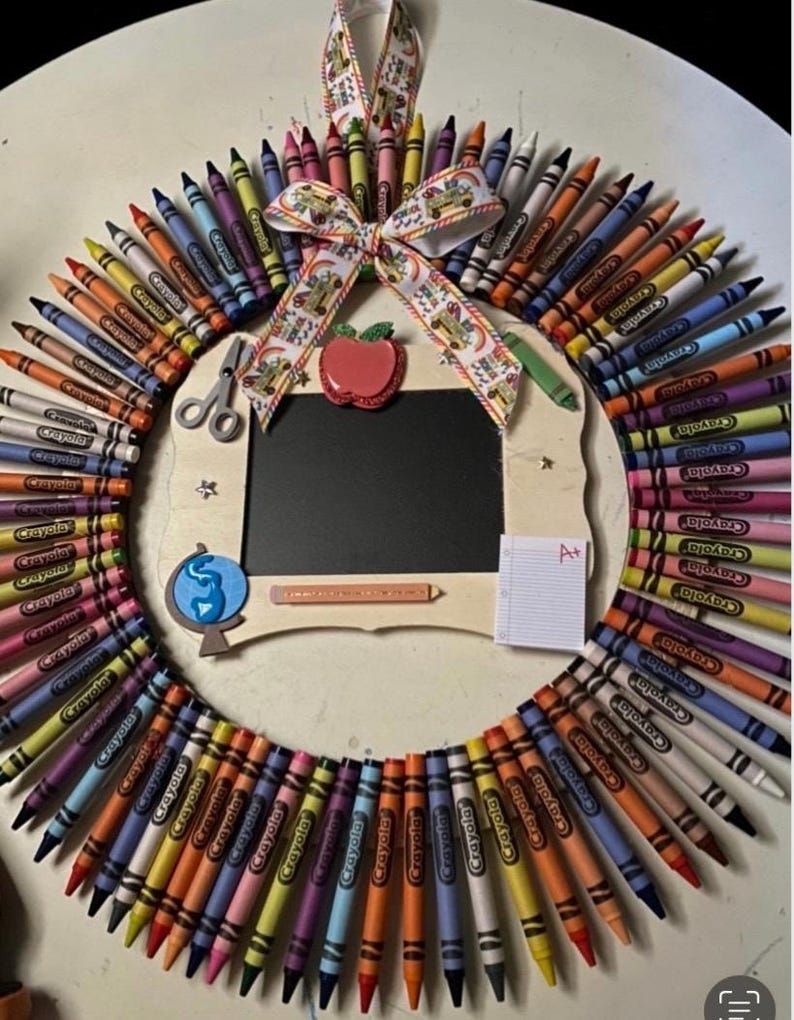 Welcome Crayons Wreath - Etsy