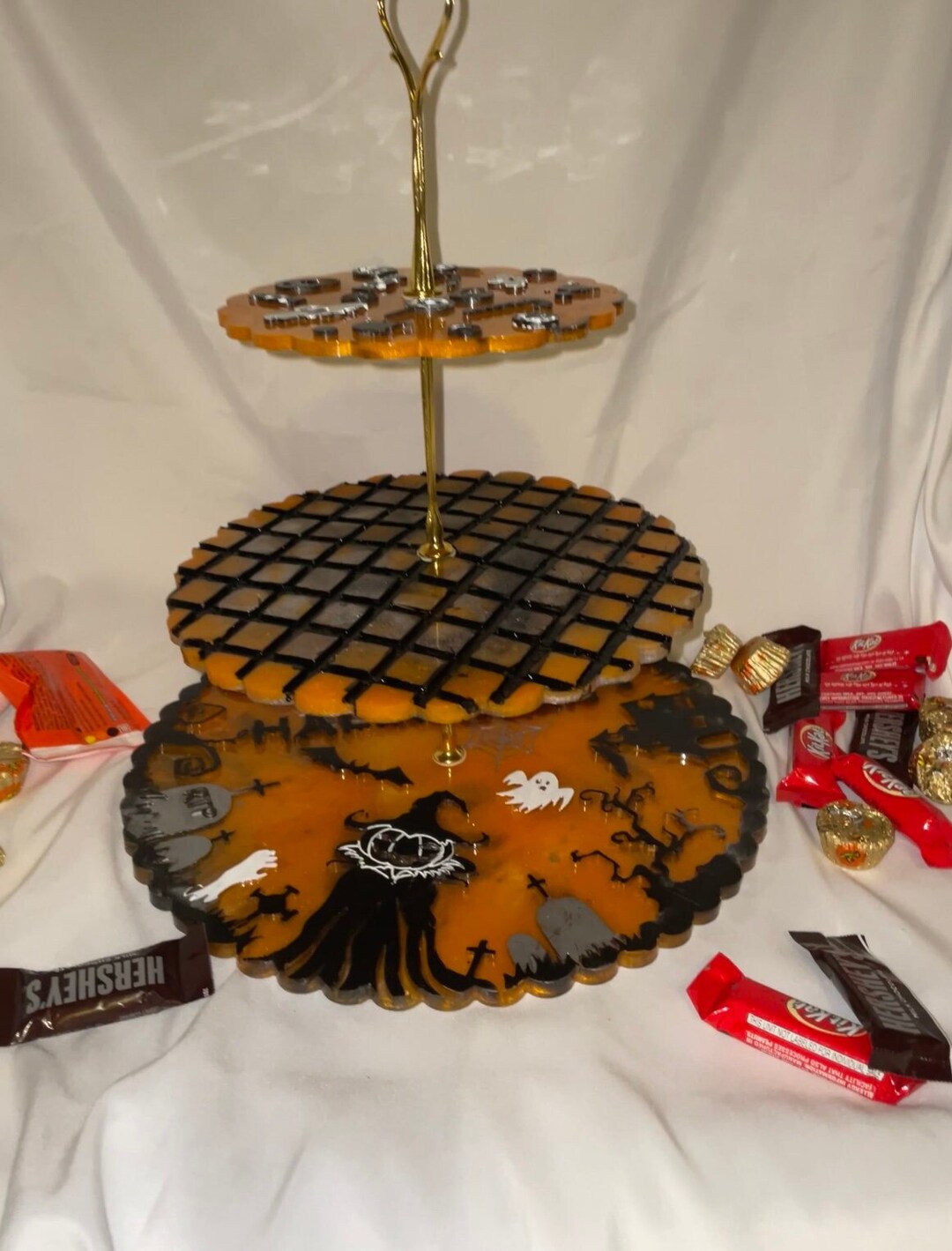 3-tier Halloween Tray Resin, DIY Craft Cake Stand - Etsy