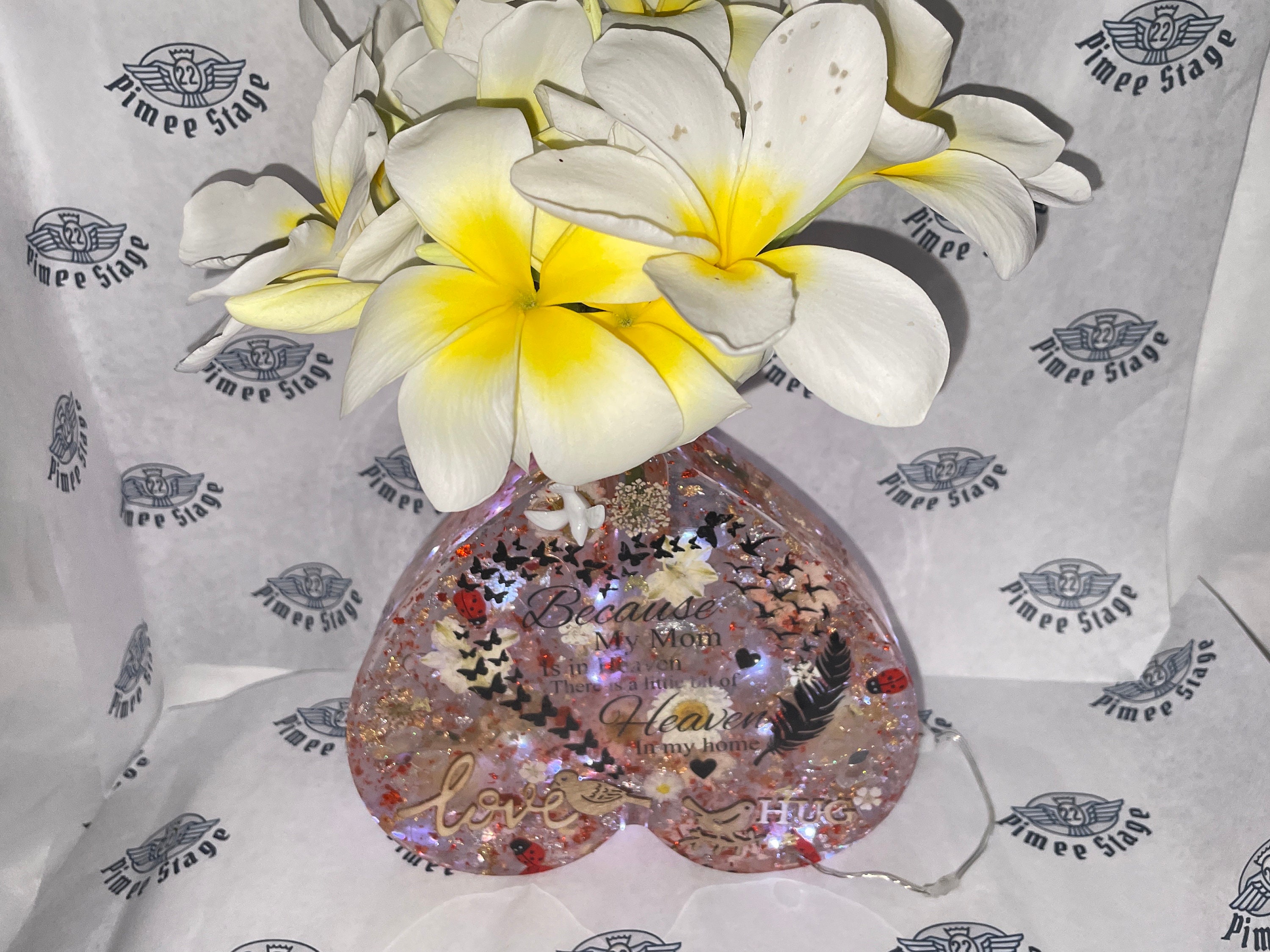 Heart Flower Vase Resin - Etsy