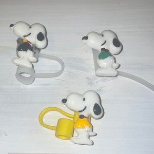 Straw Topper With Lid (snoopy) - Etsy