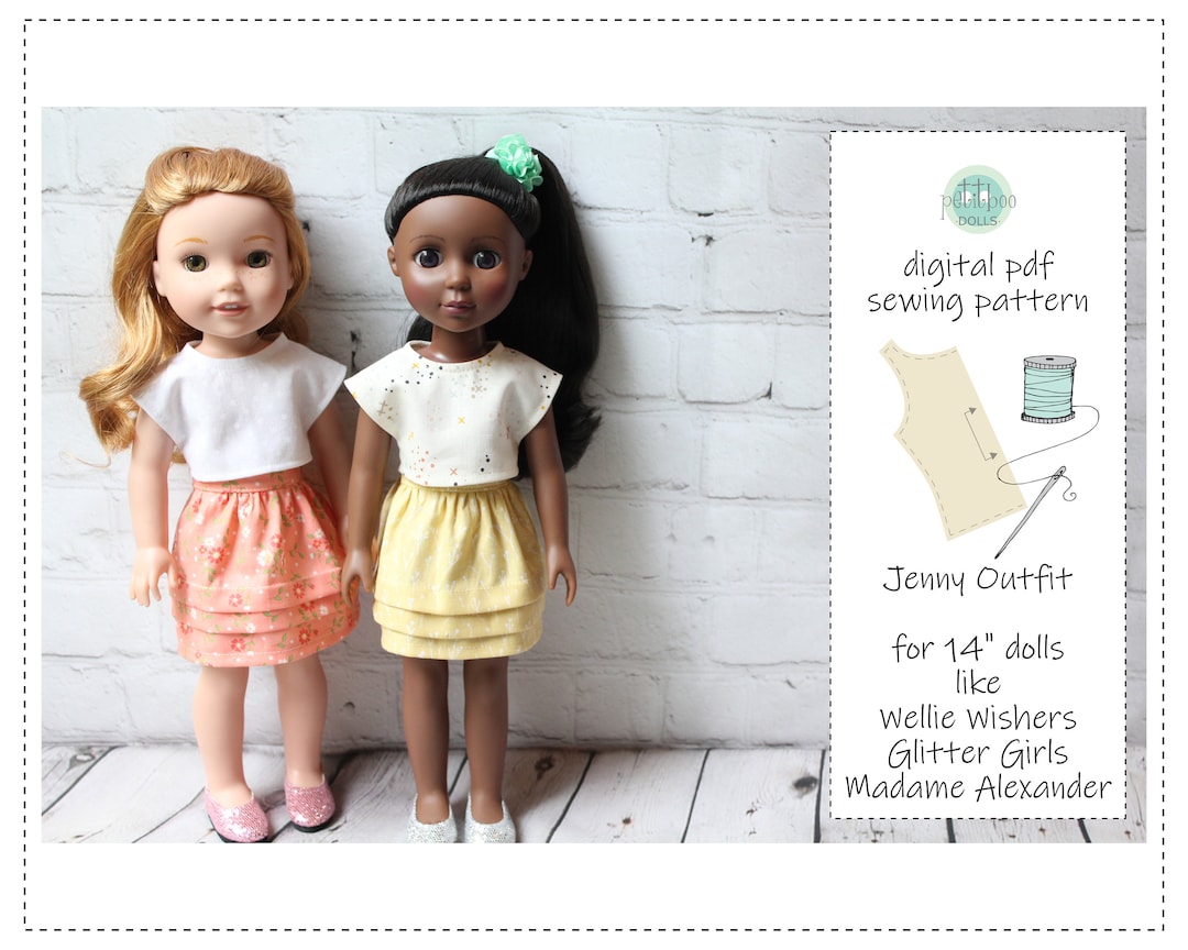 Jenny Outfit - Digital Pdf Sewing Pattern for 14" Dolls - Etsy