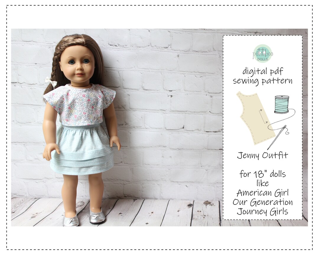 Jenny Outfit - Digital Pdf Sewing Pattern for 18" Dolls - Etsy
