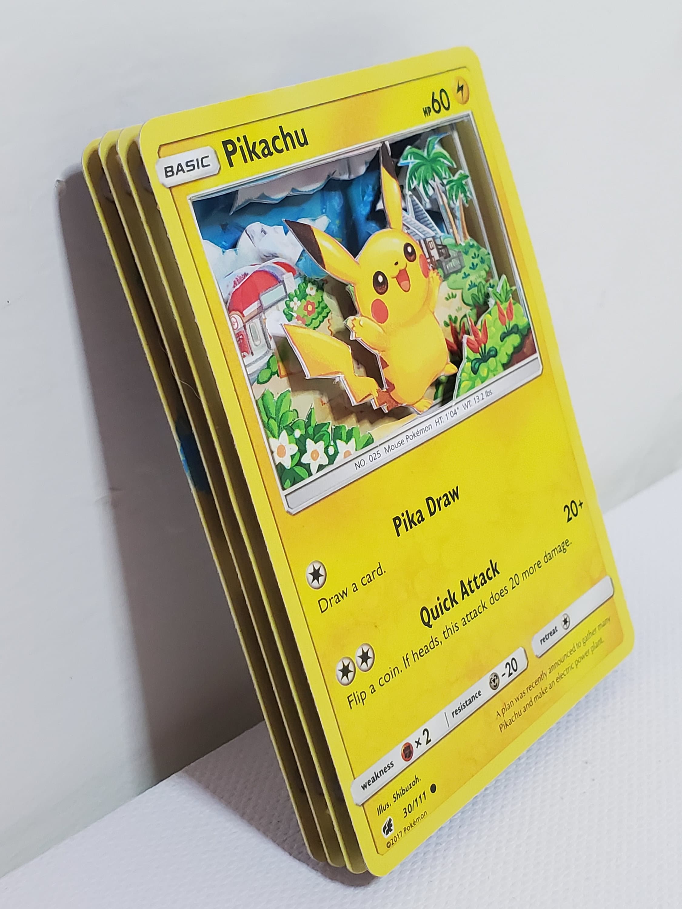 Pikachu 3D Pokémon Card Art - Etsy