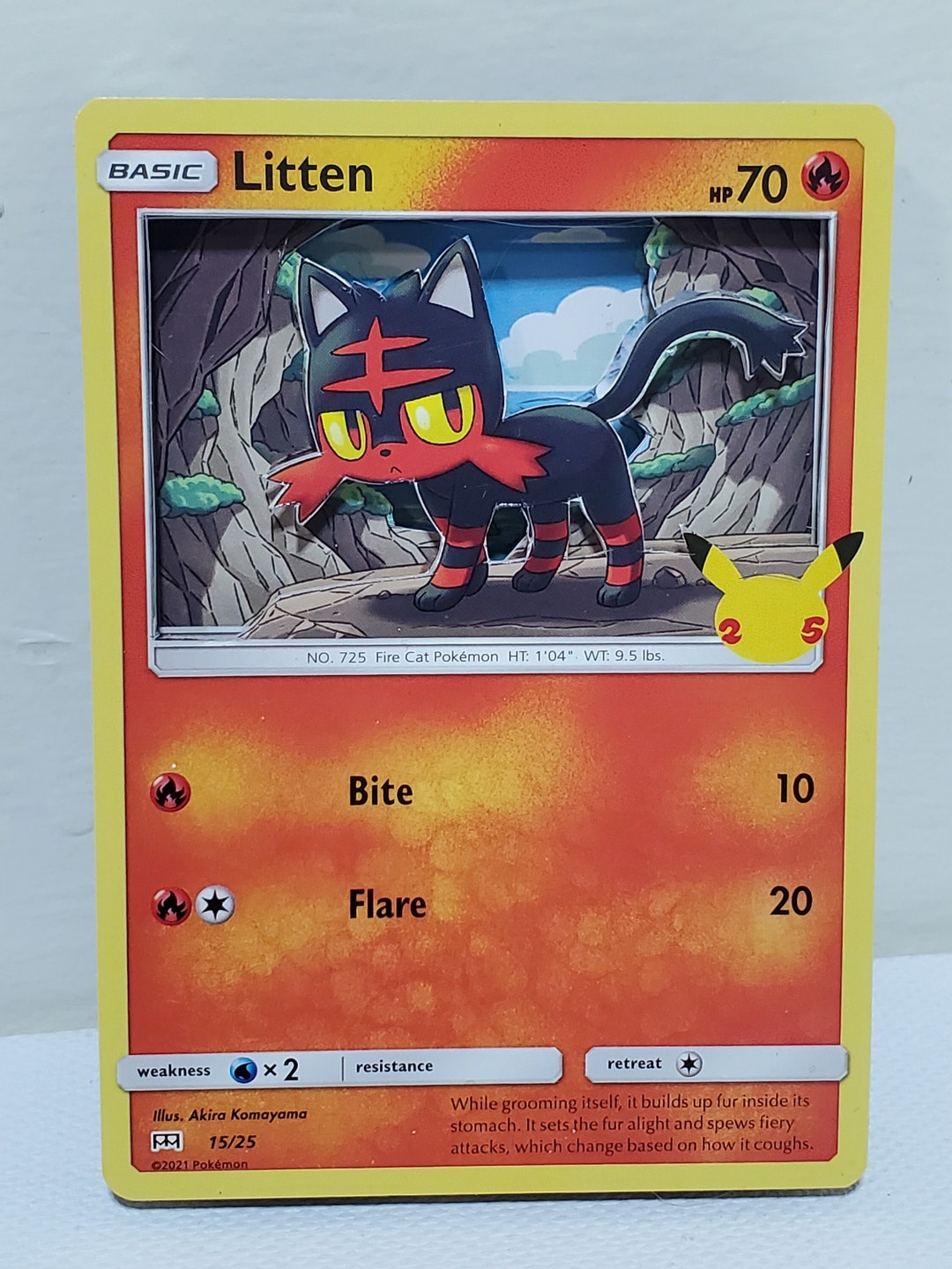 Litten 3D Pokémon Card Art - Etsy
