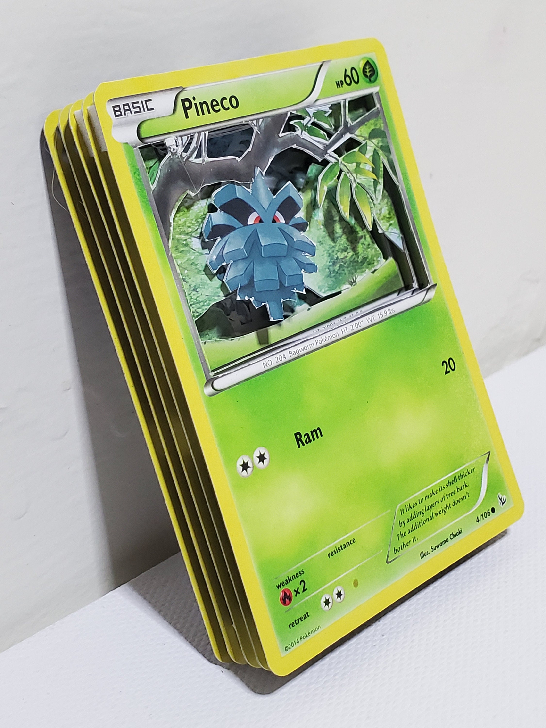 Pineco 3D Pokémon Card Art - Etsy Australia
