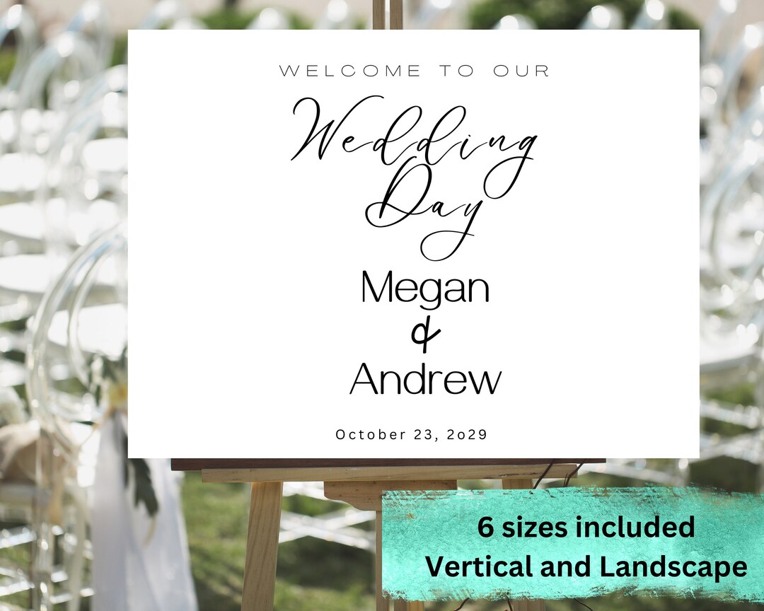 Editable Welcome Poster| Minimalist Cursive Welcome Sign Template ...