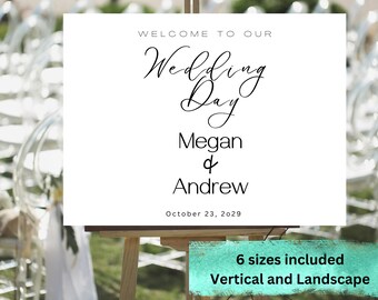 Editable Welcome Poster| Minimalist Welcome Sign Template, Simple ...
