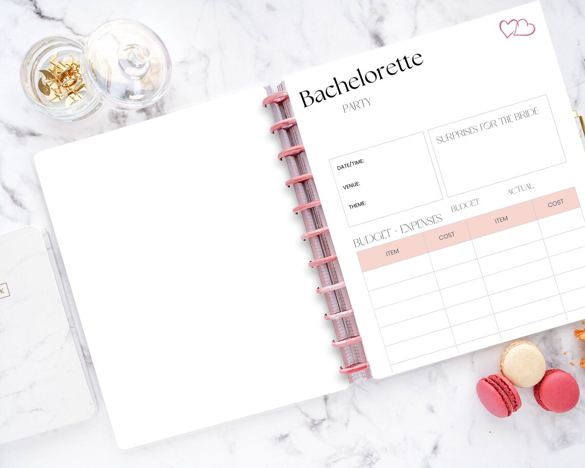 MAID of HONOR Planner| Pretty in Pink, 45 Pages| Organize Bridal ...