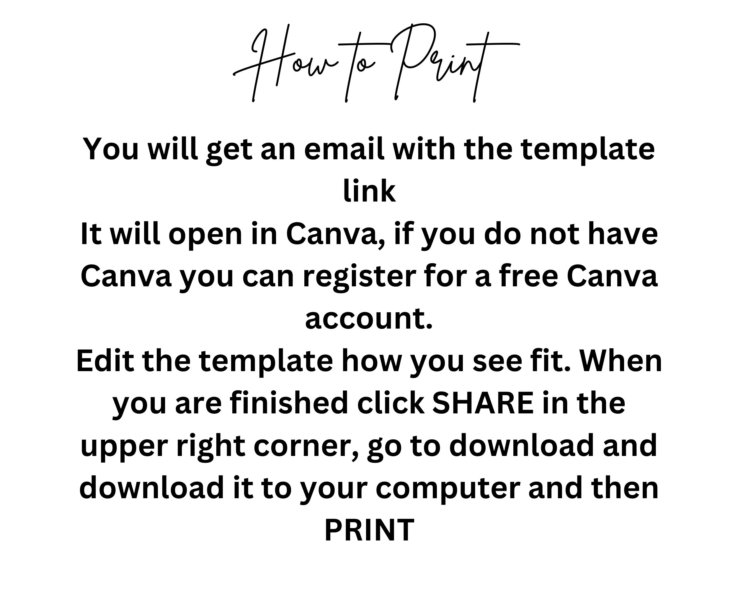 Minimalist Wedding Bundle Template, Modern Wedding Bundle Templates ...