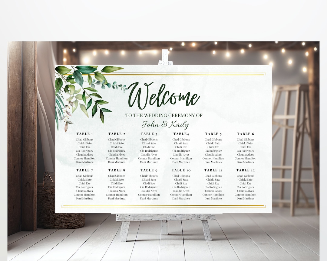 Wedding Seating Chart Sign, Seating Chart for Wedding Sign, Wedding ...
