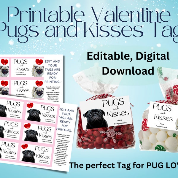 Pug Valentine - Etsy UK