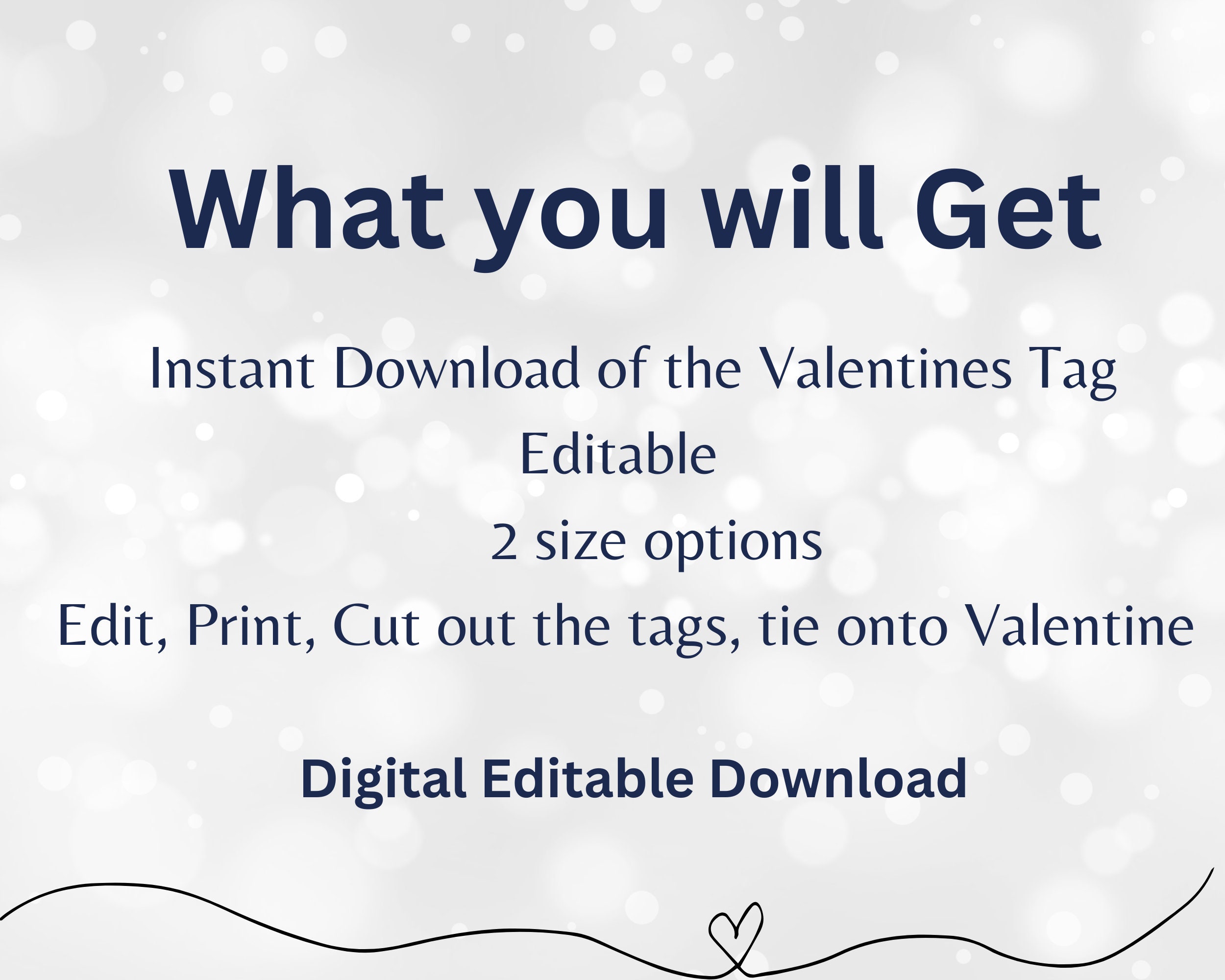 EDITABLE Candy Gram Valentine's Day Tag Template Valentine's Day Gift ...