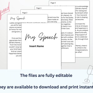 Maid of Honor Speech| Pre Written Speech Template, Wedding Reception ...