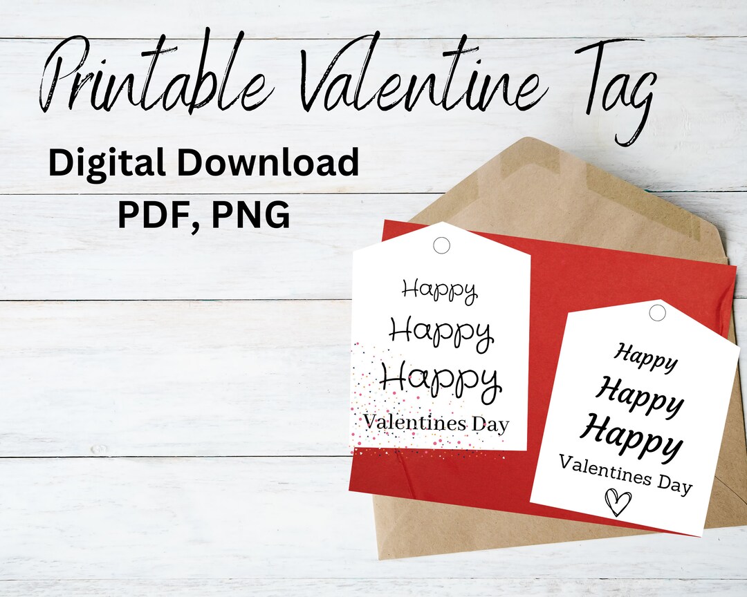 Printable Valentines Day Gift Tag or Candy Gram. Perfect for Friends ...
