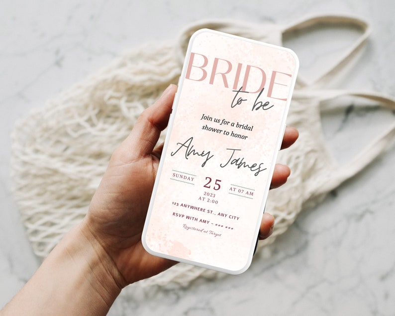 Printable Bride to Be Invitation Templates Customizable Pink - Etsy
