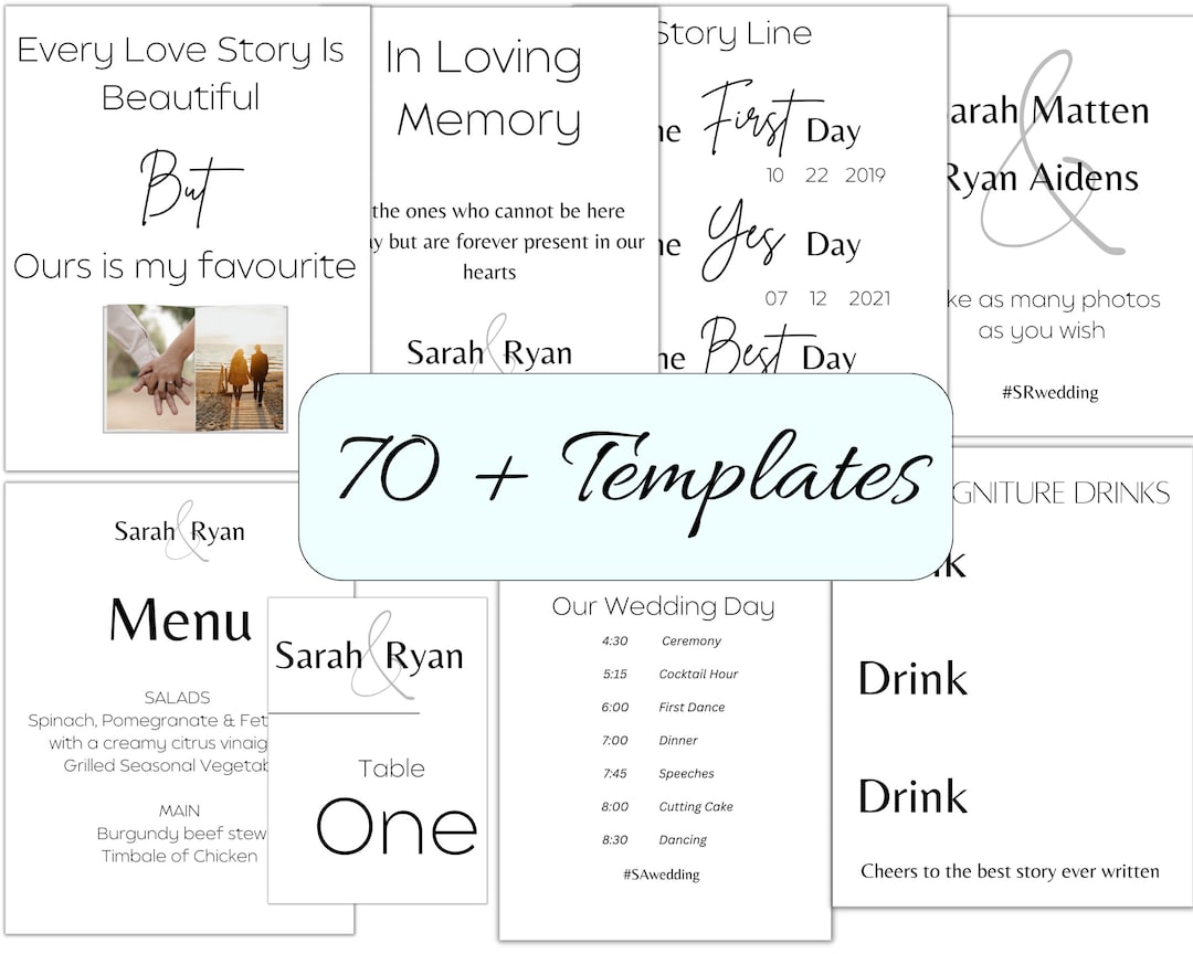 Complete 70 Piece Wedding Bundle - Save Big on Invitations, Decor ...