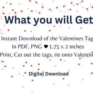 Printable Valentines Day Gift Tag or Candy Gram. Perfect for Friends ...