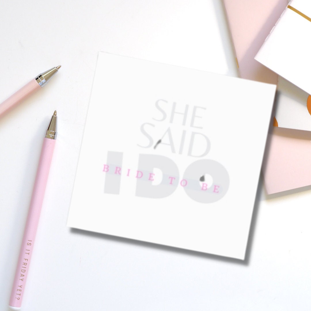 Writing Pad, Gift for Her, I Do, Bride to Be Post-it, Engagement Gift ...