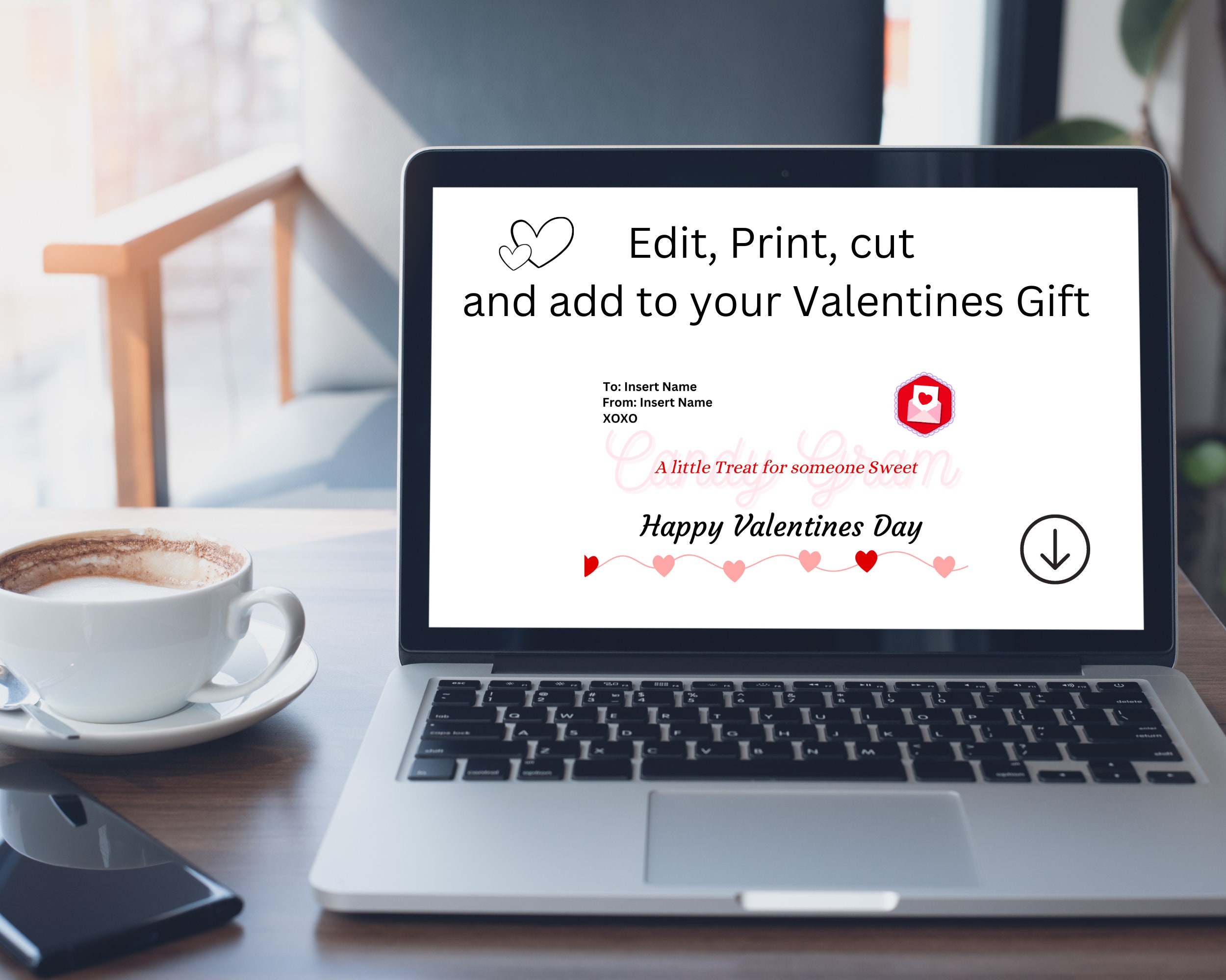 EDITABLE Valentine Candy Gram Tag| Favor Tag, Candy Bag Tag, Valentine ...