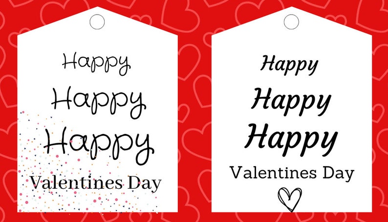 Printable Valentines Day Gift Tag or Candy Gram. Perfect for Friends ...
